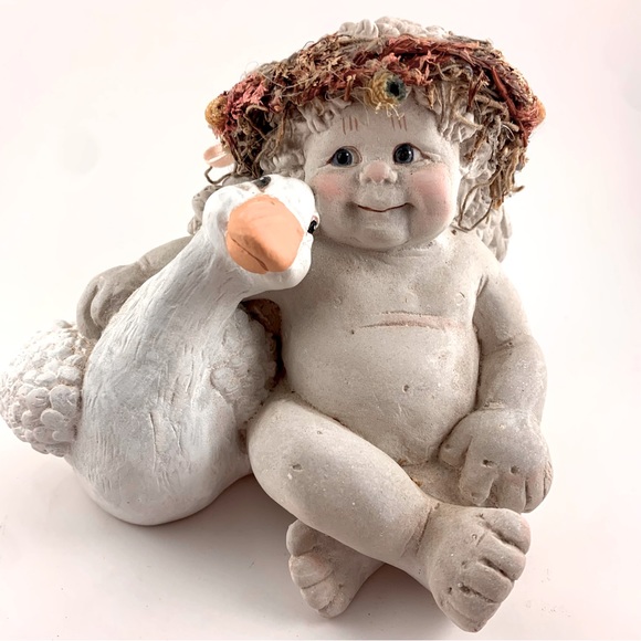 Other | Dreamsicles Large Cherub Hugging Duck 4 Pounds | Poshmark